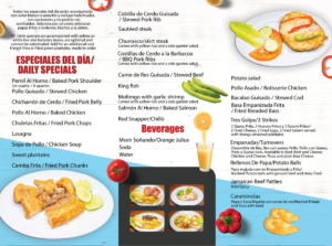 Menu - La Cocina Latin/Spanish Restaurant